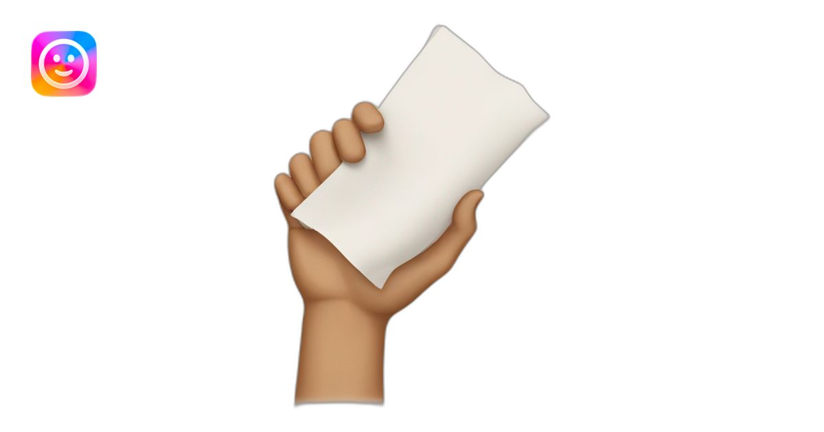 hand with sheet of paper emoji | AI Emoji Generator