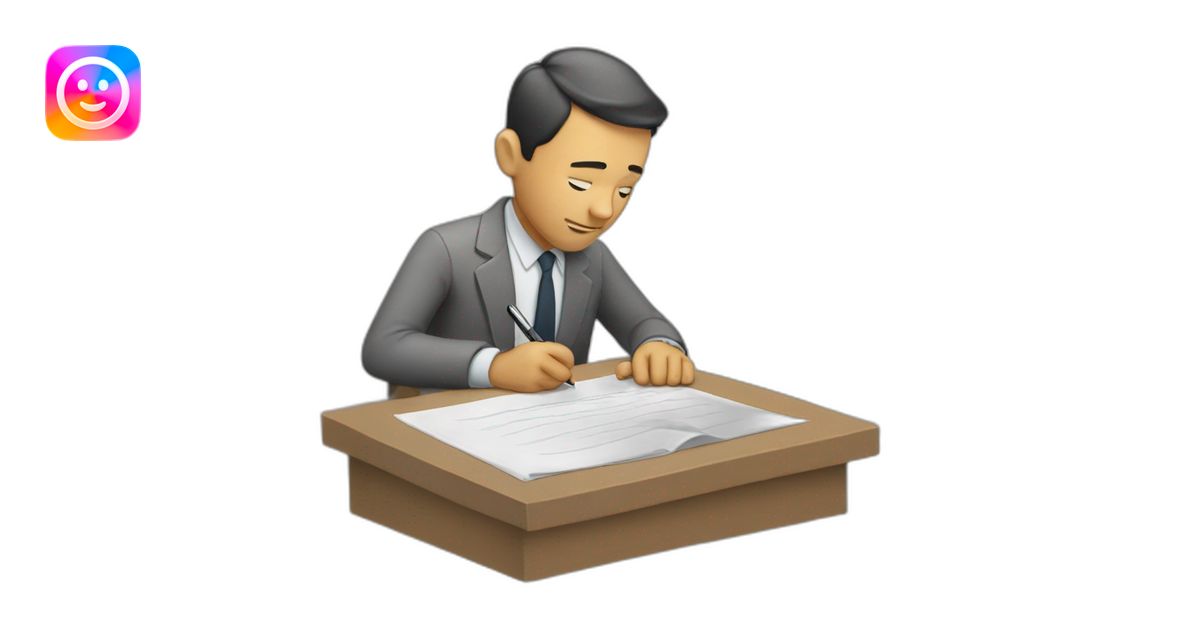 MAN WRITING ON PAPER emoji | AI Emoji Generator