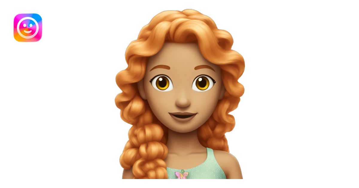 Beautiful ginger Barbie fairy emoji | AI Emoji Generator