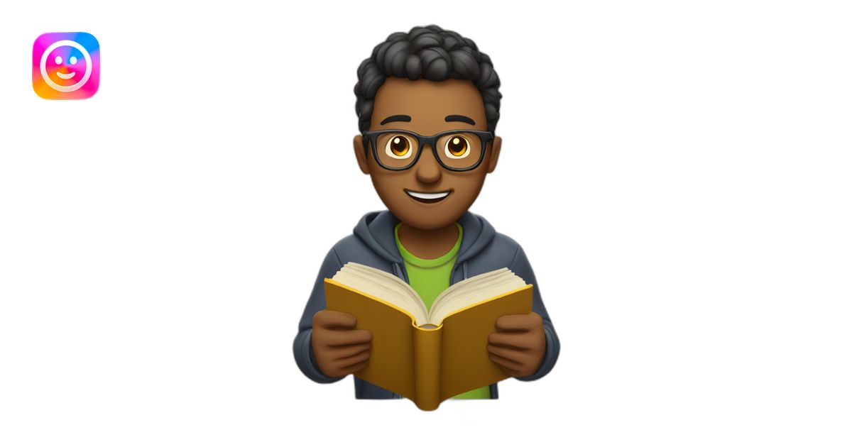 nerd reading a book emoji | AI Emoji Generator