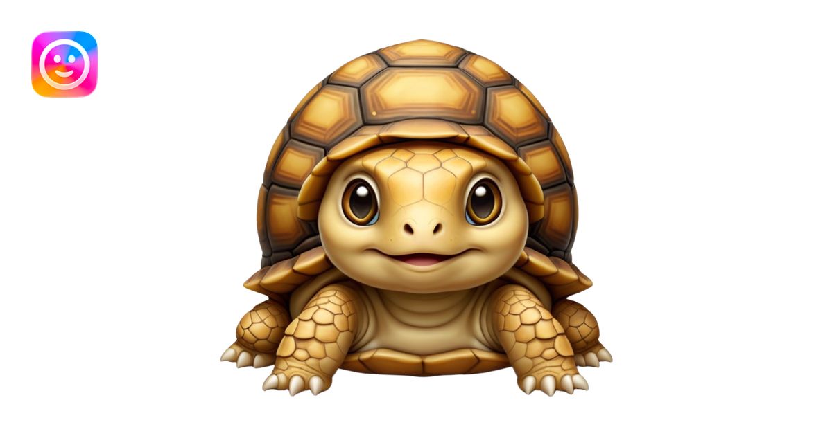 cinematic-baby tortoise-realistic--emoji,,-cute-wise-face-peering-ahead ...