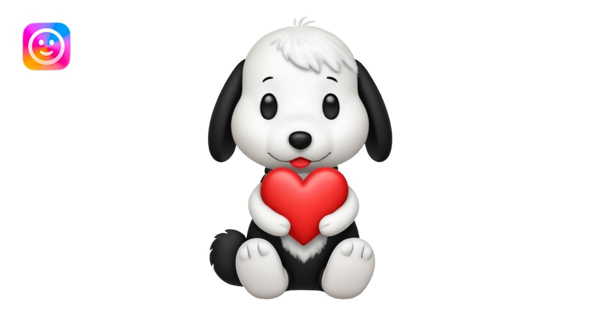 snoopy con un corazón emoji | AI Emoji Generator