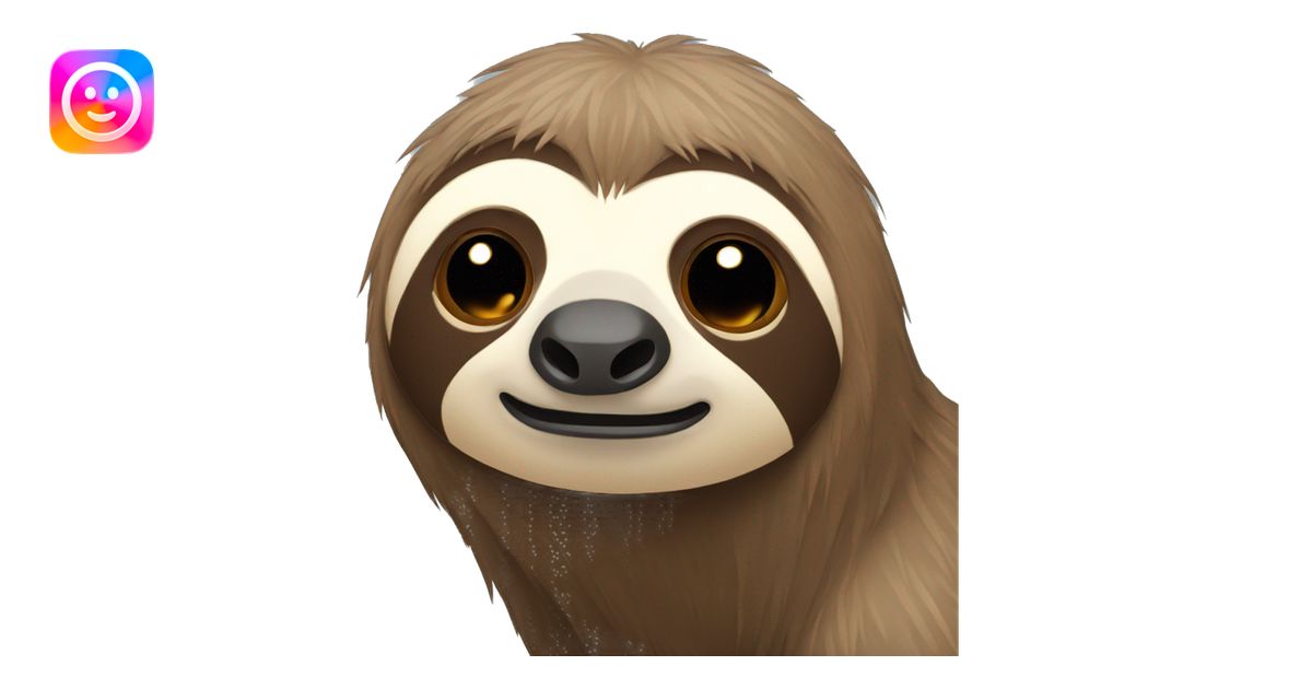 sloth with a sad face emoji | AI Emoji Generator