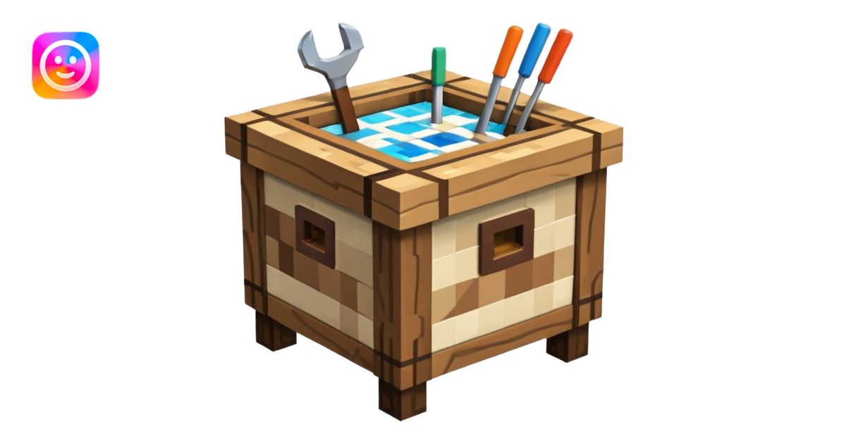 Minecraft crafting table emoji | AI Emoji Generator