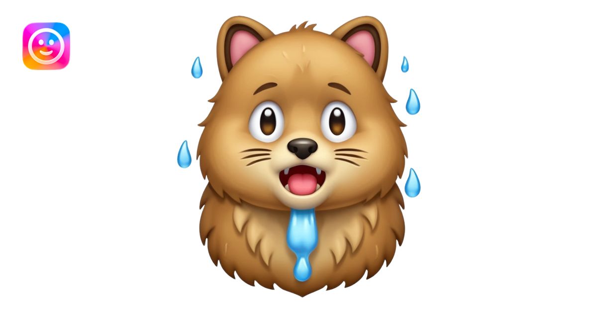 animal crying with shout, full body. emoji | AI Emoji Generator