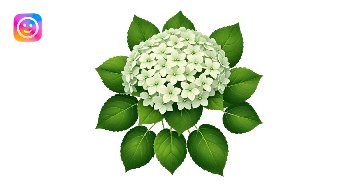 22 White Hortens emoji | AI Emoji Generator