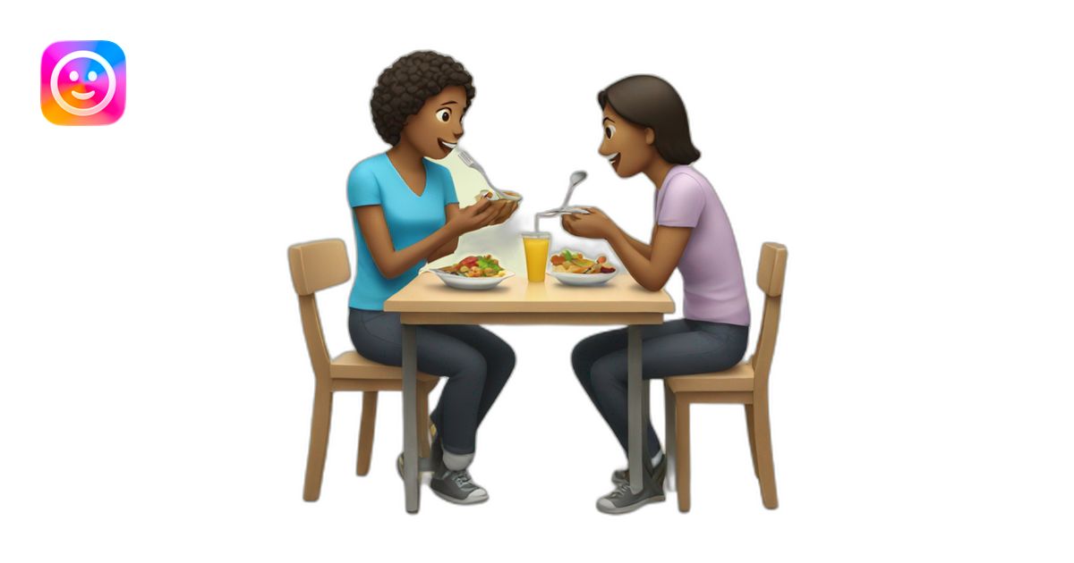 Parents eating lunch emoji | AI Emoji Generator