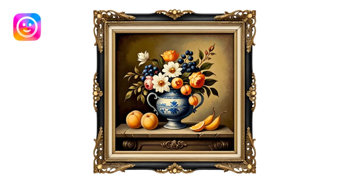 Old painting in the auction emoji | AI Emoji Generator