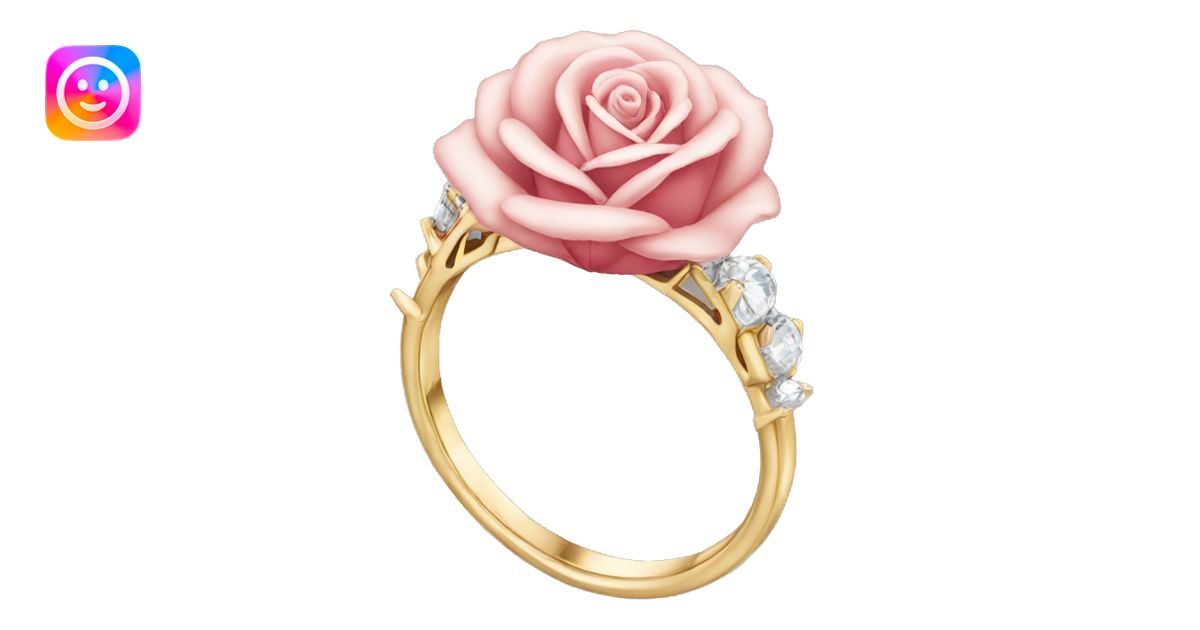 Rose engagement ring emoji | AI Emoji Generator