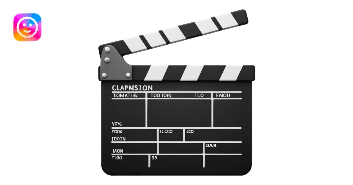 movie clapperboard mid-snap emoji | AI Emoji Generator