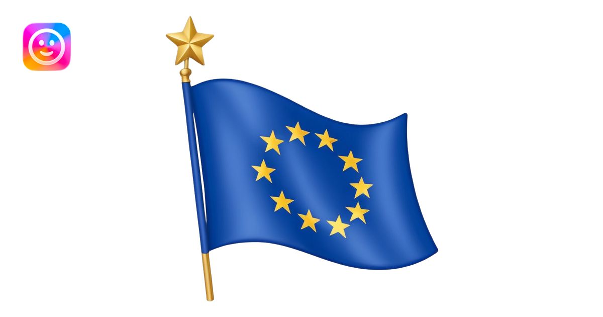 european union flag waving emoji | AI Emoji Generator