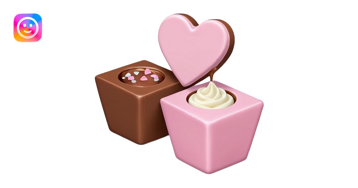 Two square milk chocolate 2 pralines only, Each praline is a sharp ...