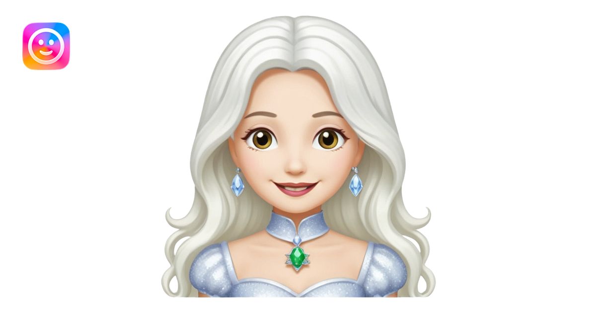 The Good Witch from The Land of Oz with long white hair, white sequin ...