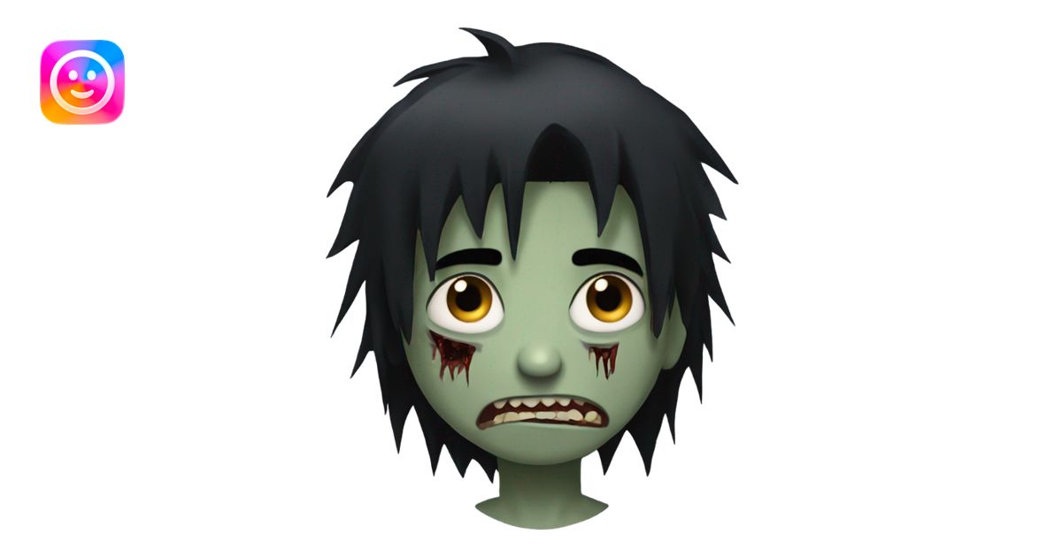 Boy, zombie, black hair, medium long, emo, shaggy, dark, spooky, creepy ...