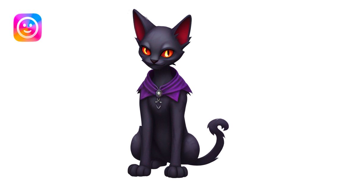 Vampiric dark edgy gothic cat fakemon with red purple edgy markings ...