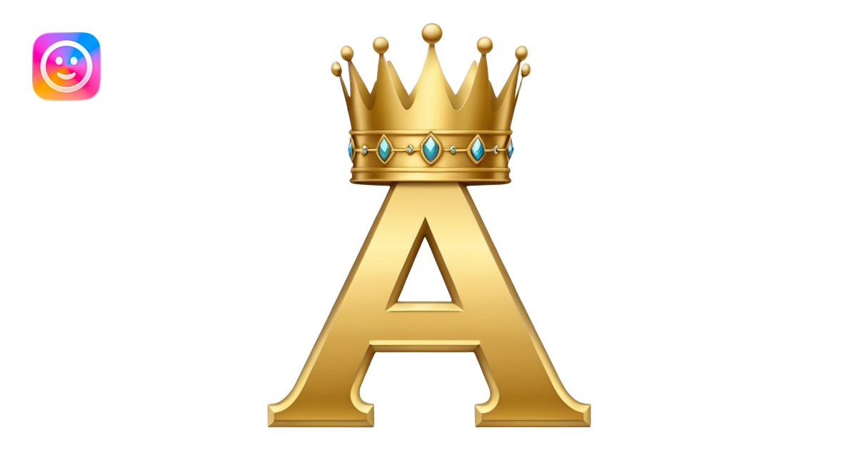 Letter a with crown emoji | AI Emoji Generator