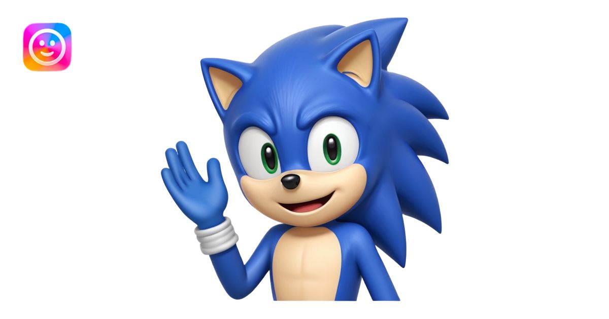 Sonic che dice ok con la mano emoji | AI Emoji Generator