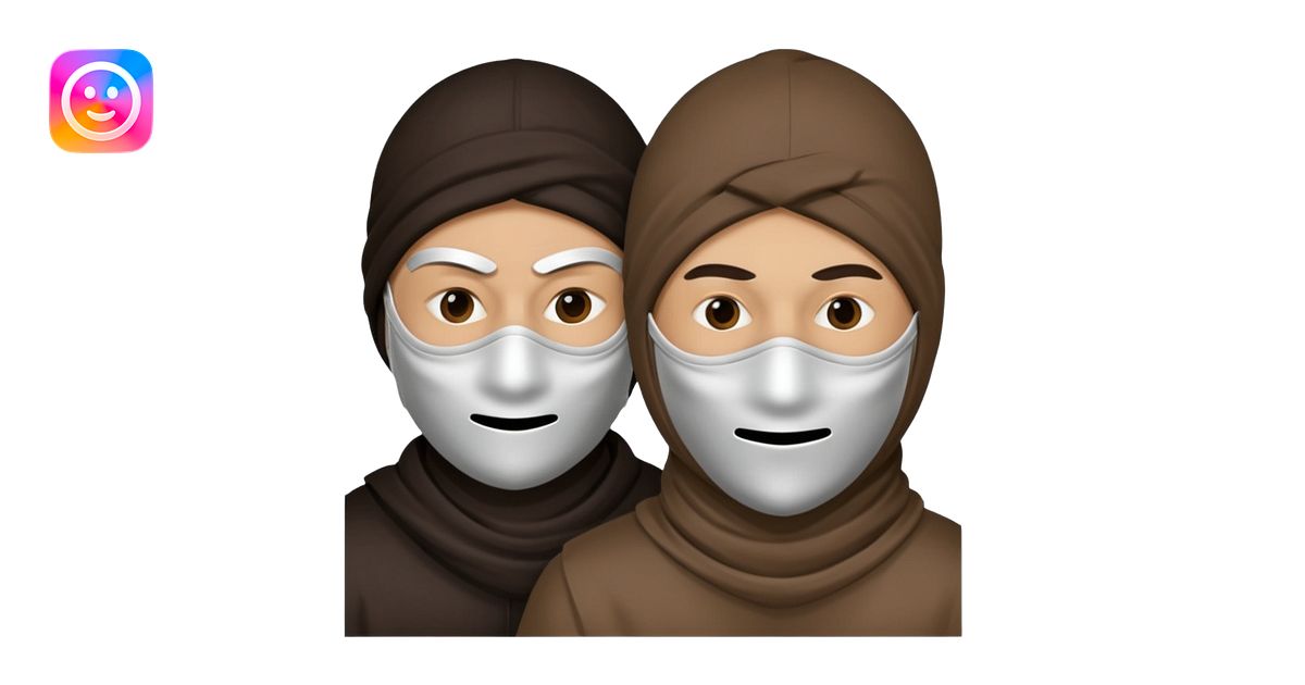 two robbers only face emoji | AI Emoji Generator