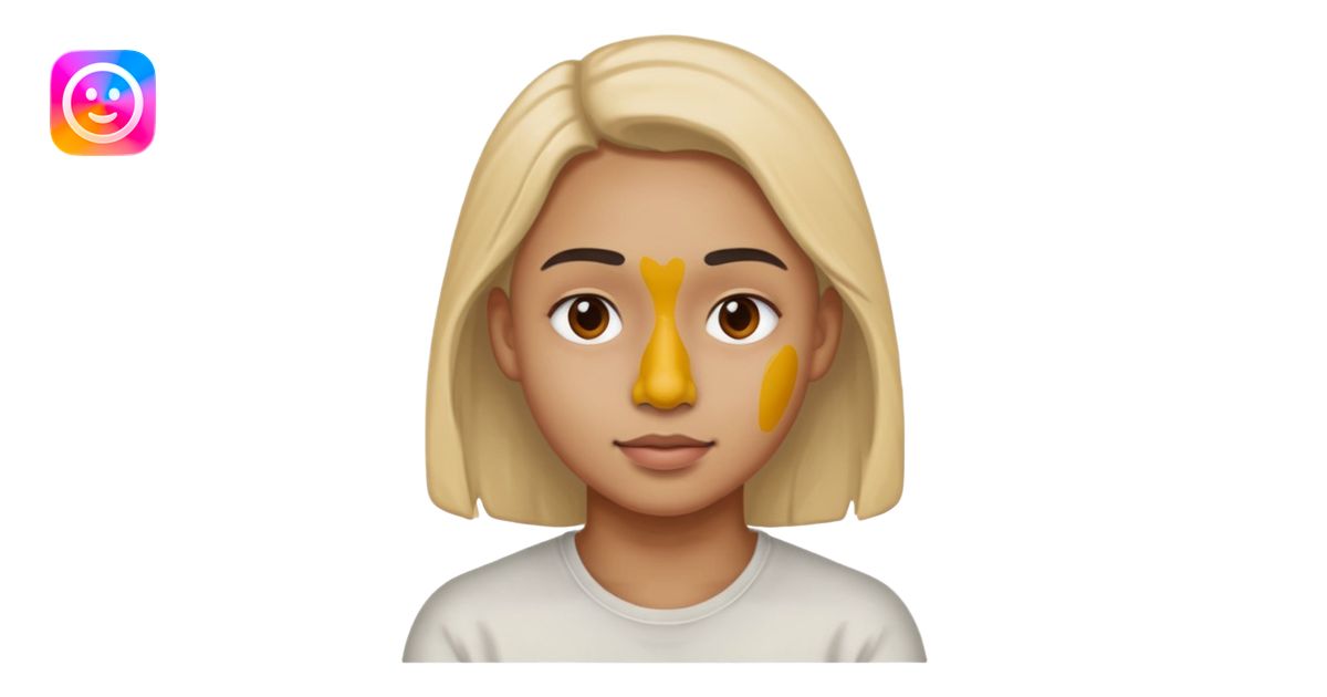 Paint on nose, half body, only nose. emoji | AI Emoji Generator