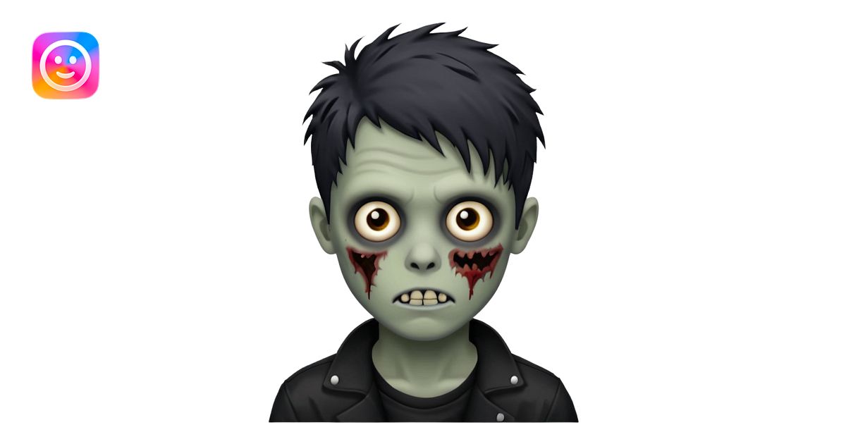 Zombie Boy with black médium large messy hair and teenager aparience ...