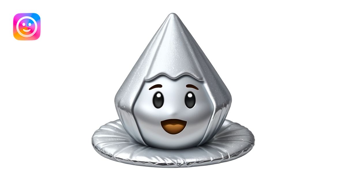 Glittery Hershey’s kiss (no face) emoji | AI Emoji Generator