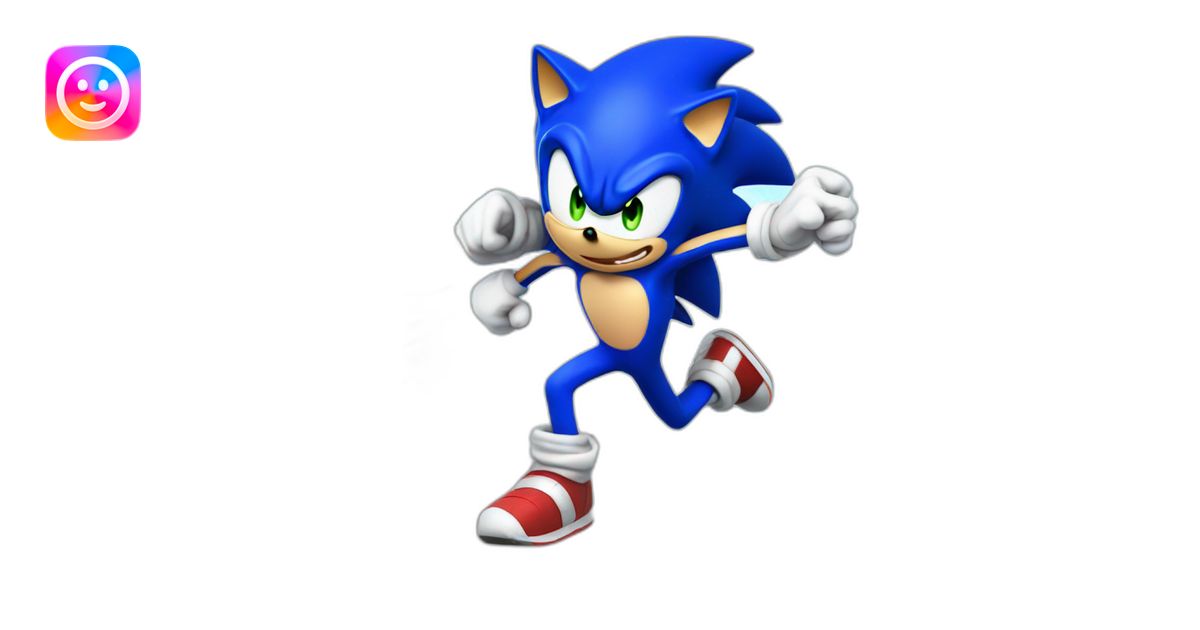 sonic running like bolt with sparks emoji | AI Emoji Generator