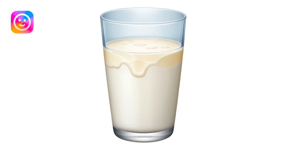 Glass of milk emoji | AI Emoji Generator