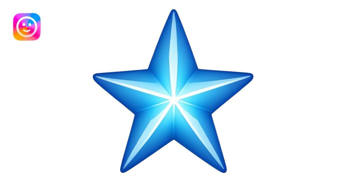 Estrella de color azul emoji | AI Emoji Generator