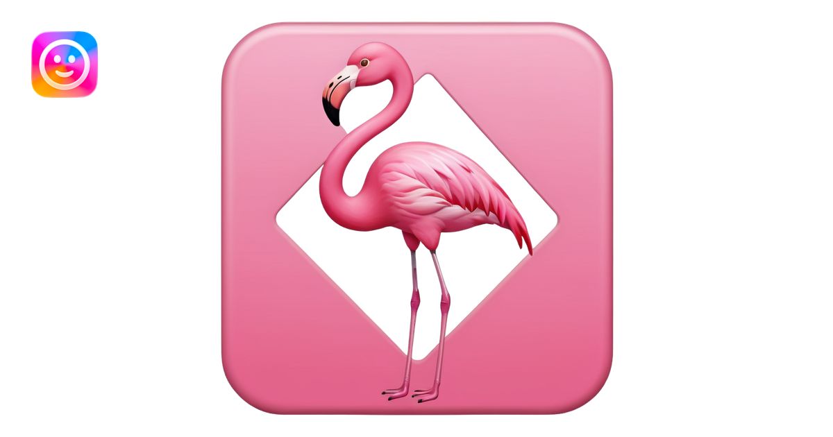 Flamingo icon emoji | AI Emoji Generator