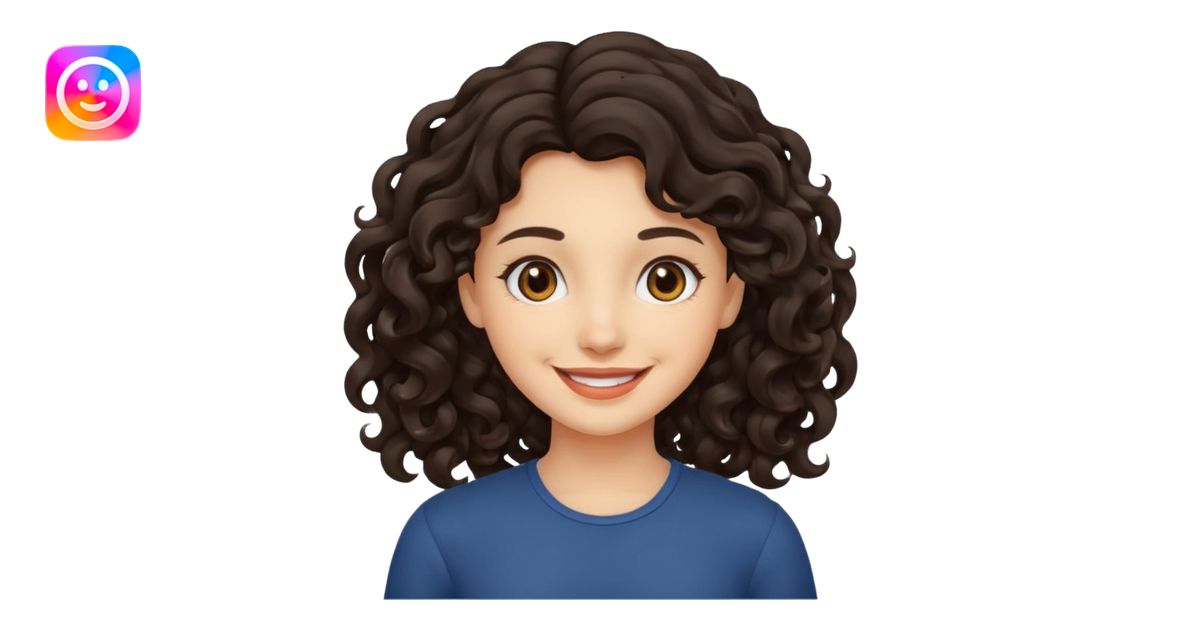 wavy curly hair girl emoji | AI Emoji Generator