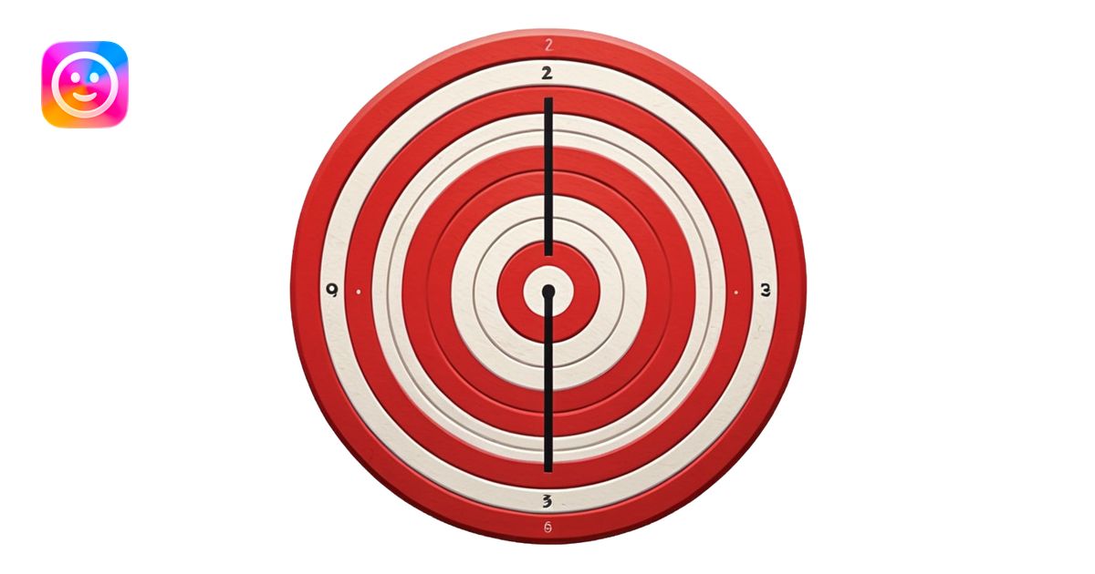 Red-white bullseye target board emoji | AI Emoji Generator