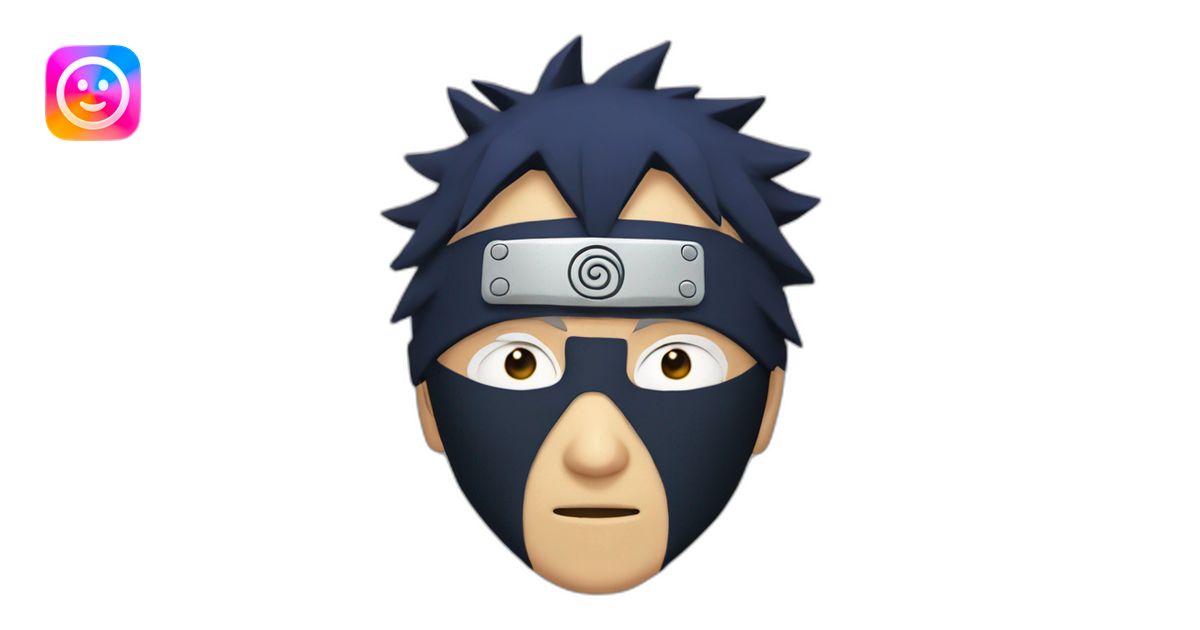 Uchiha Obito Mask emoji | AI Emoji Generator