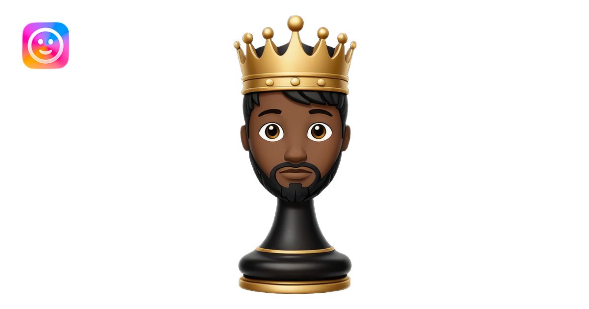 Black king of chess emoji | AI Emoji Generator