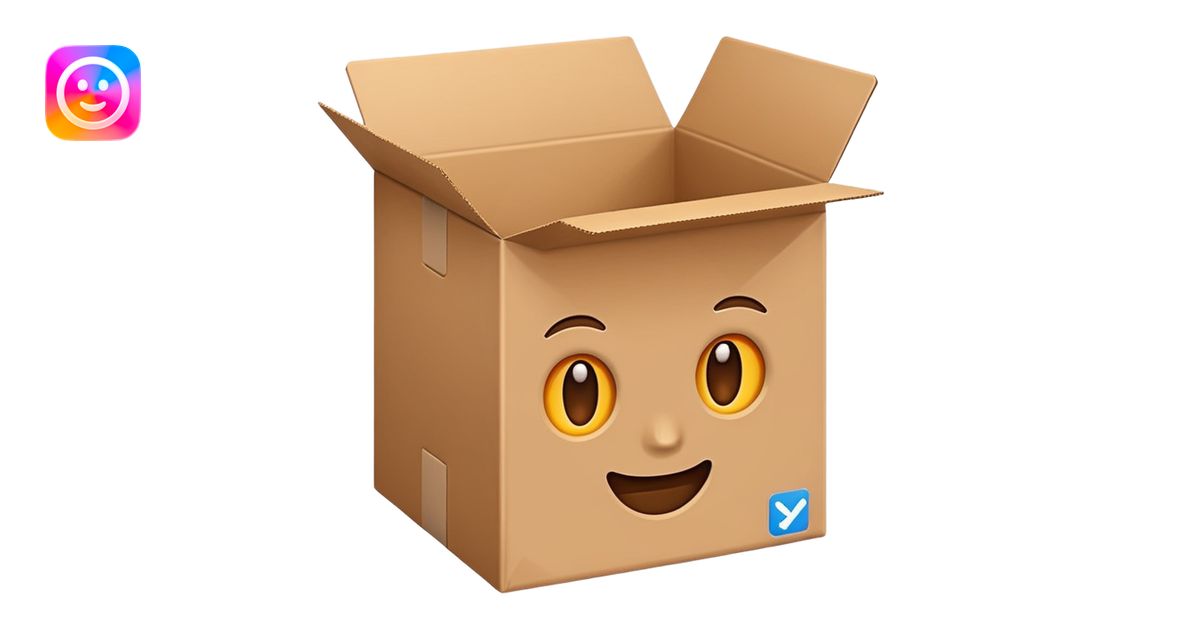 Flat box emoji | AI Emoji Generator