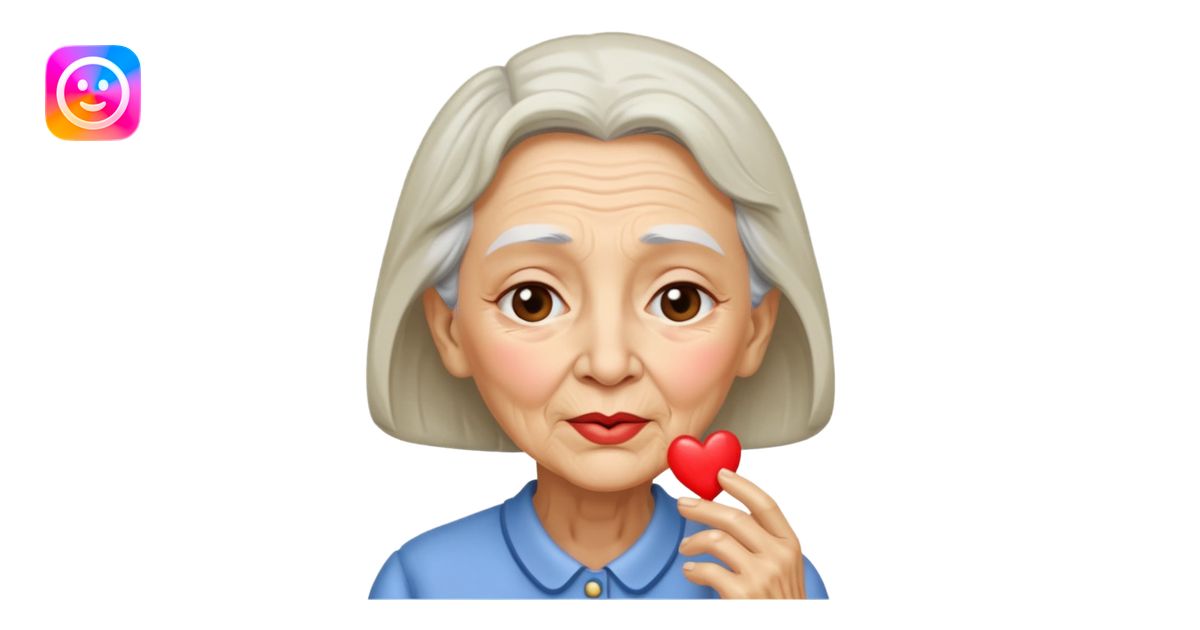 old woma a kiss emoji | AI Emoji Generator