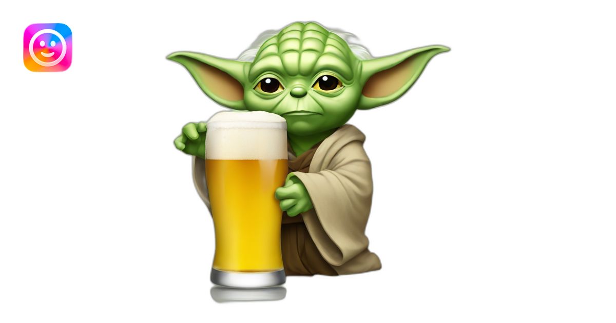Yoda beers emoji | AI Emoji Generator