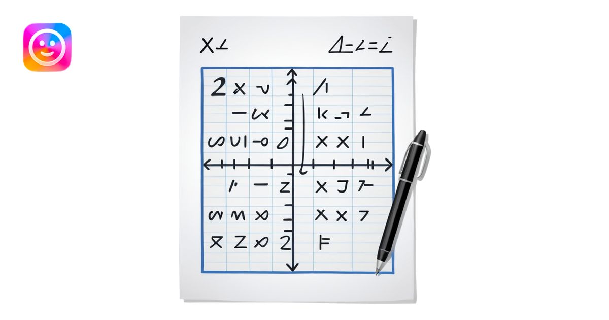 A paper with mathematic equations emoji | AI Emoji Generator