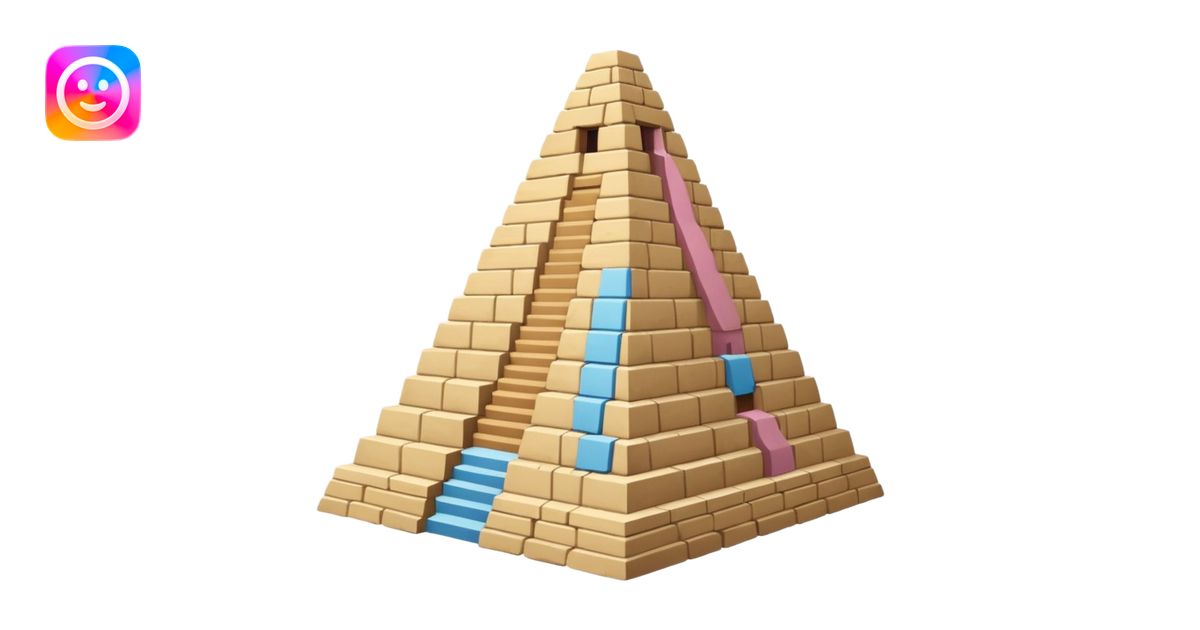 ziggurat, ancient Mesopotamian stepped pyramid, simple clear style ...