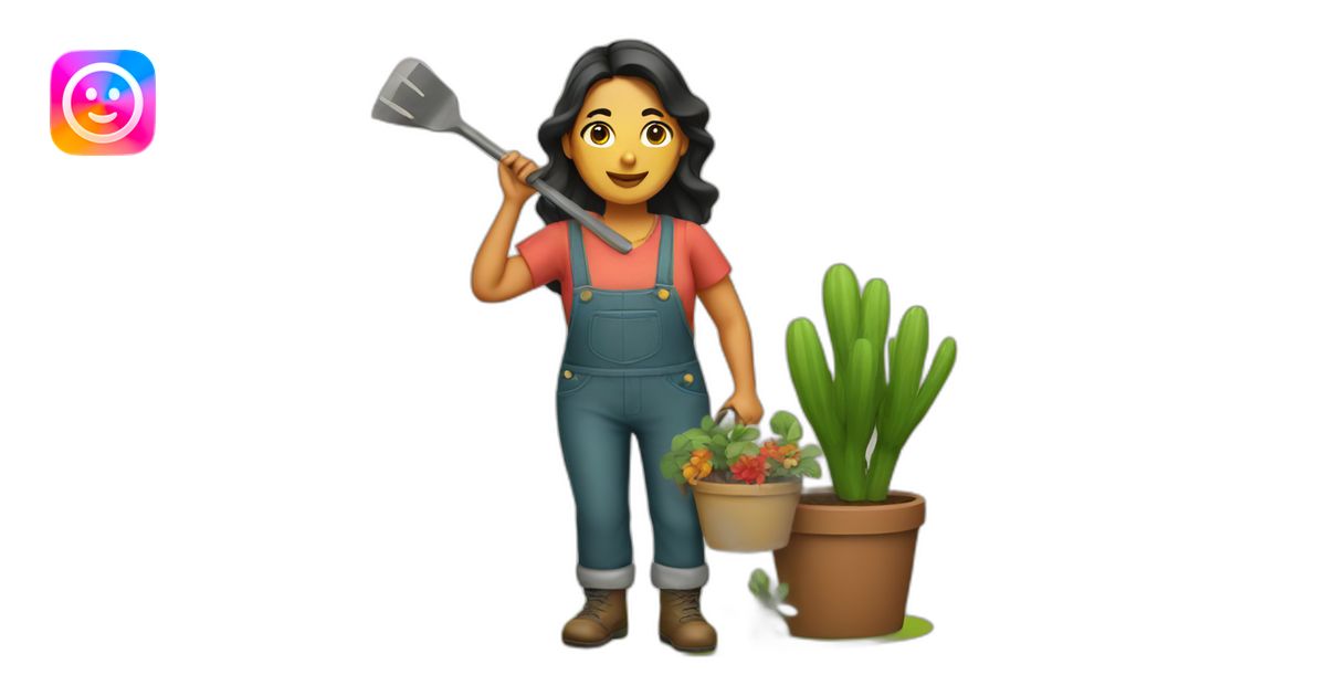 Mexican Gardener Woman emoji | AI Emoji Generator