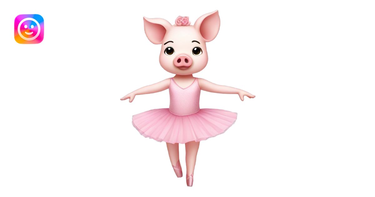 Ballerina Pig emoji | AI Emoji Generator