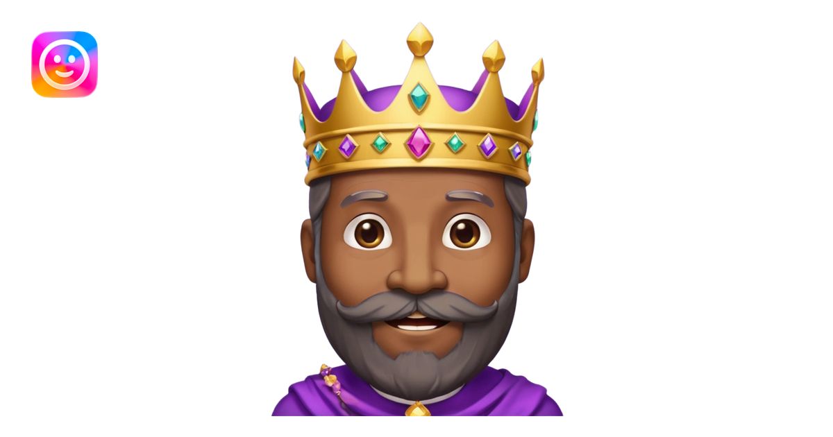 Create a cartoon-style emoji of Baltasar, one of the Three Wise Men ...