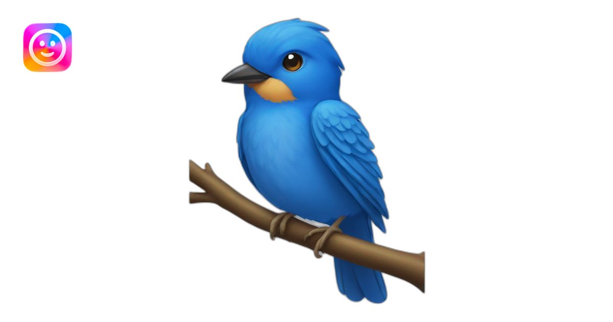 Blue bird emoji | AI Emoji Generator