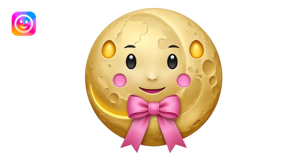 🌕🎀 merge these emojis and make new emoji don't make picture make emoji ...