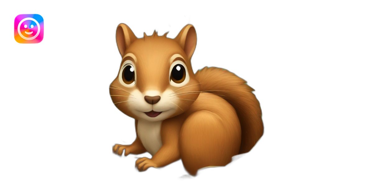 a squirrel is lying in a bird's nest emoji | AI Emoji Generator