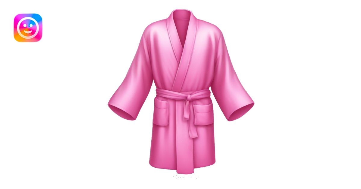 Pink silk robe emoji | AI Emoji Generator
