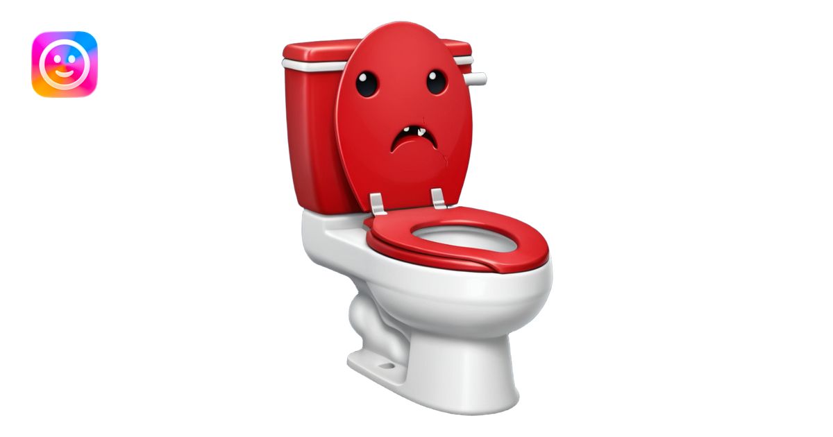 evil red toilet emoji | AI Emoji Generator
