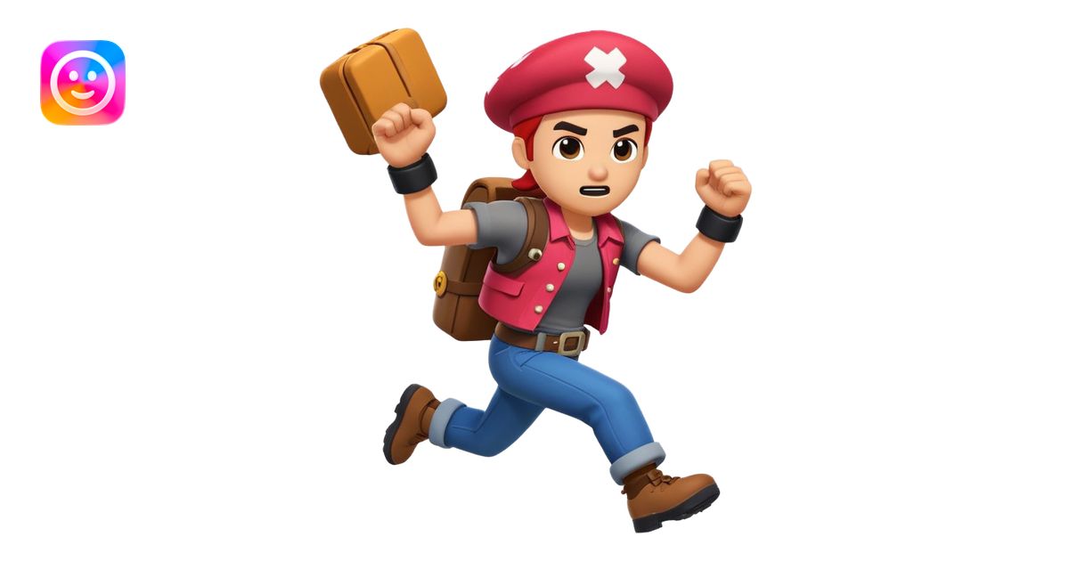 Brawl Stars character running emoji | AI Emoji Generator