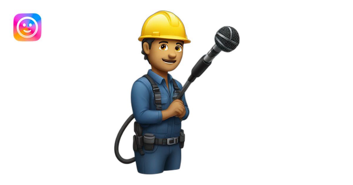 mic pole operator emoji | AI Emoji Generator