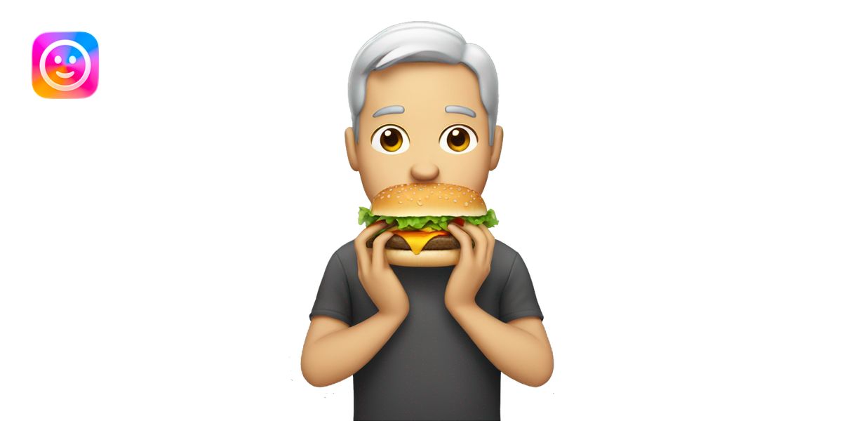 Man eating burger emoji | AI Emoji Generator