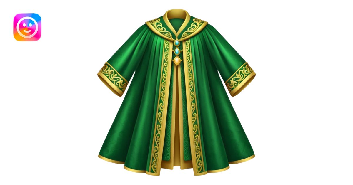 green Royal Robes emoji | AI Emoji Generator